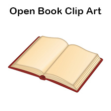Open Book Clip Art Template