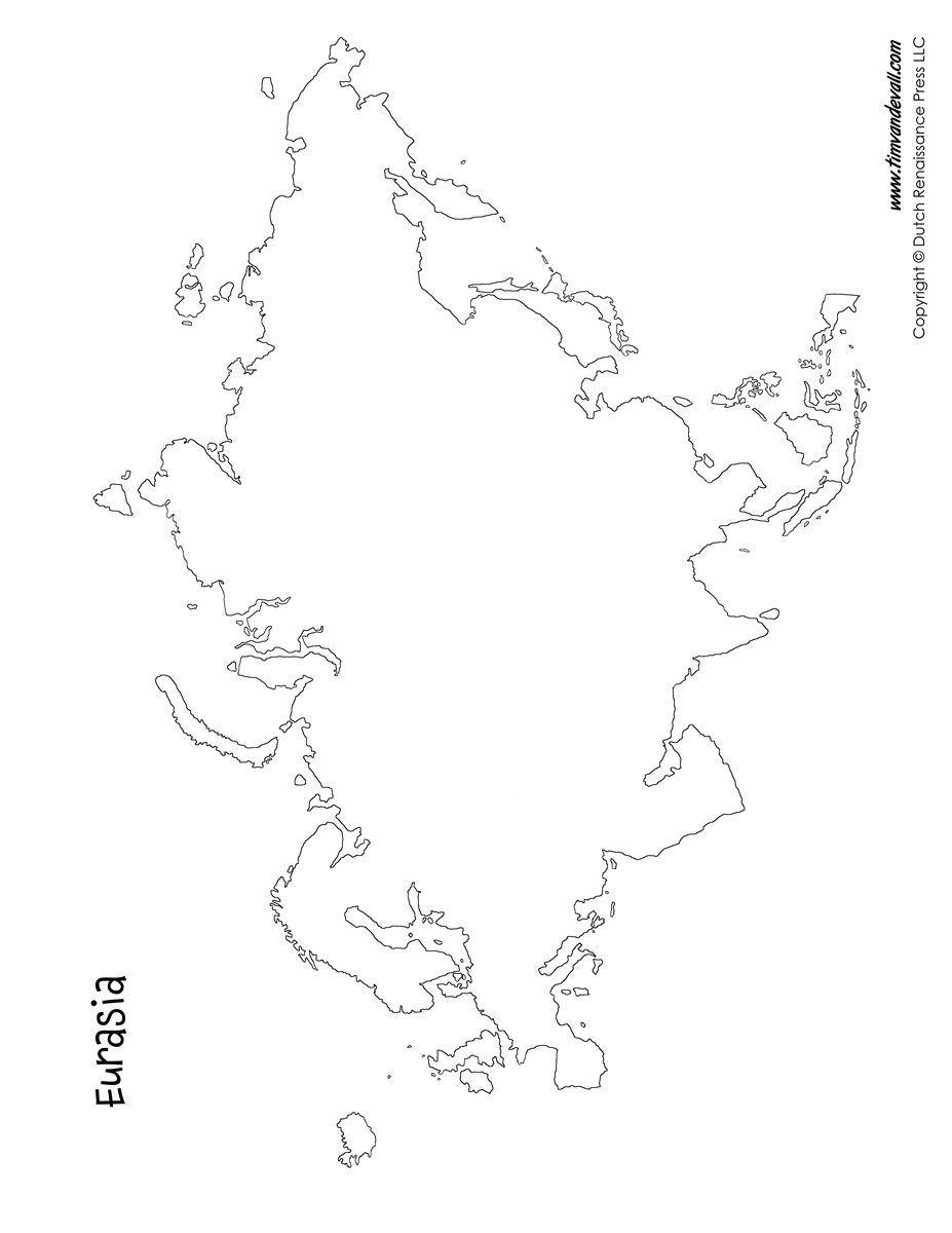 Eurasia Map Coloring Page Coloring Pages