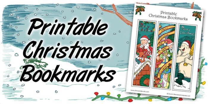 Tim van de Vall — Christmas Bookmarks - A Fun Printable Christmas...