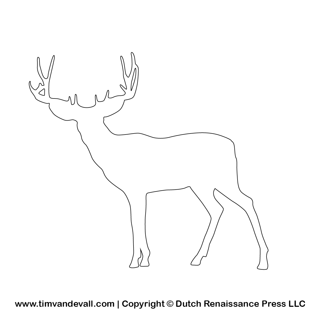 Deer Outline Tim S Printables