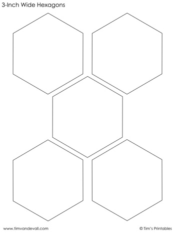 Blank Hexagon Templates Printable Hexagon Shape Pdfs